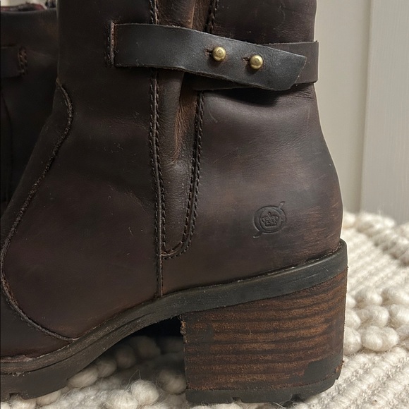 Born | Shoes | Born Dark Brown Leather Ankle Booties | Poshmark